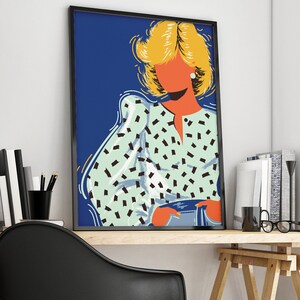 Faceless Portrait Art, Princess Diana Print | Unframed A5 A4 A3 ...