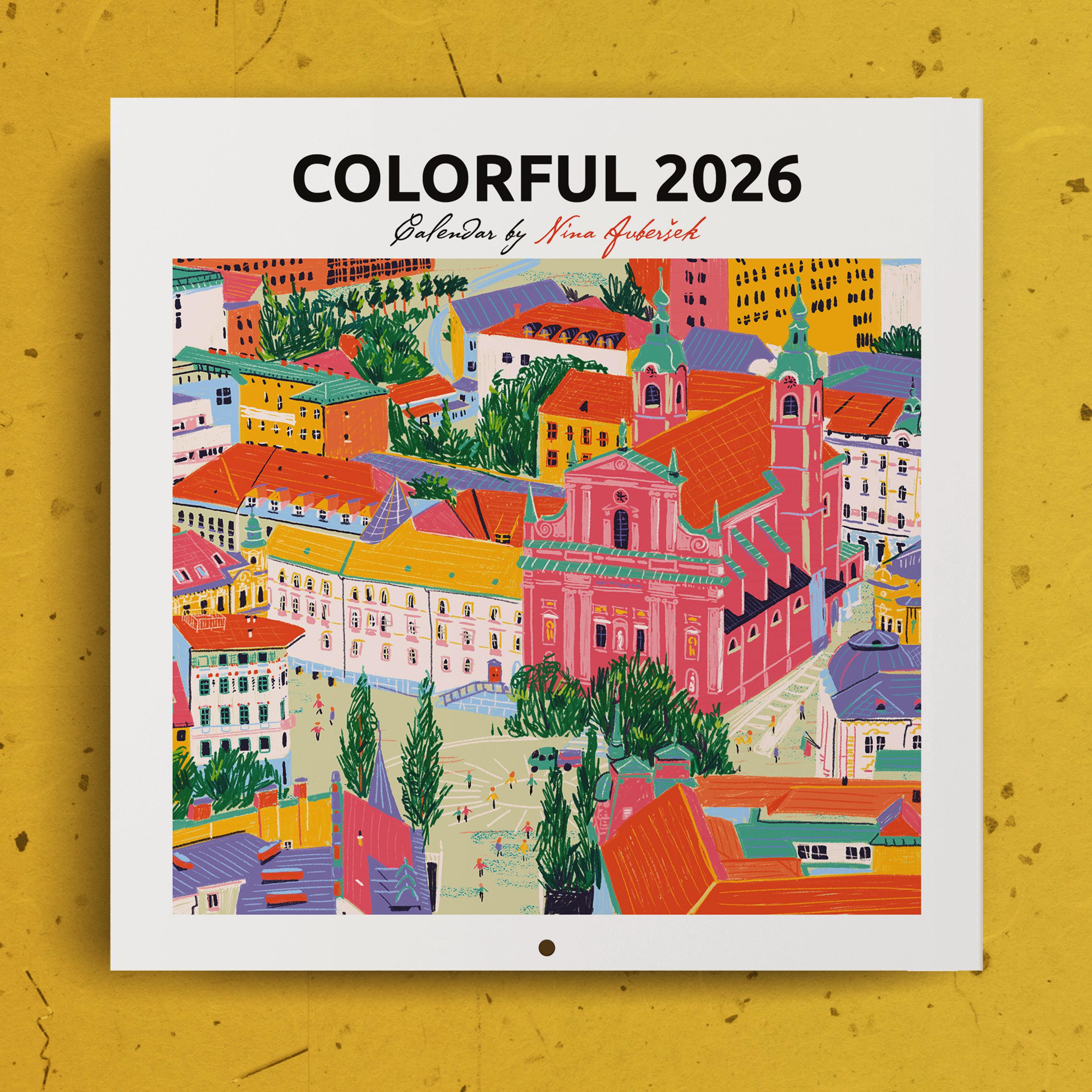 2026 Illustrated Wall Calendar – Modern Family Art Calendar by Nina ...