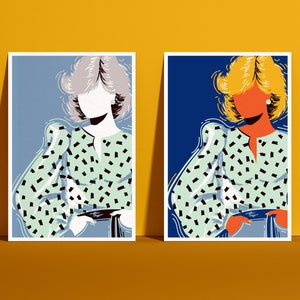 Faceless Portrait Art, Princess Diana Print | Unframed A5 A4 A3 ...