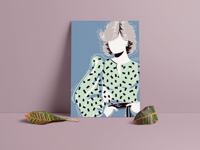 Faceless Portrait Art, Princess Diana Print | Unframed A5 A4 A3 ...