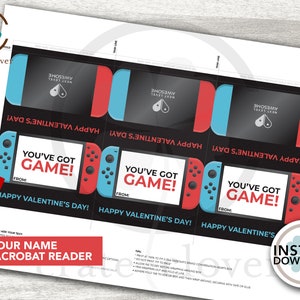 Gamer Valentine Wrapper | Conversation Heart Box | PRINTABLE ...