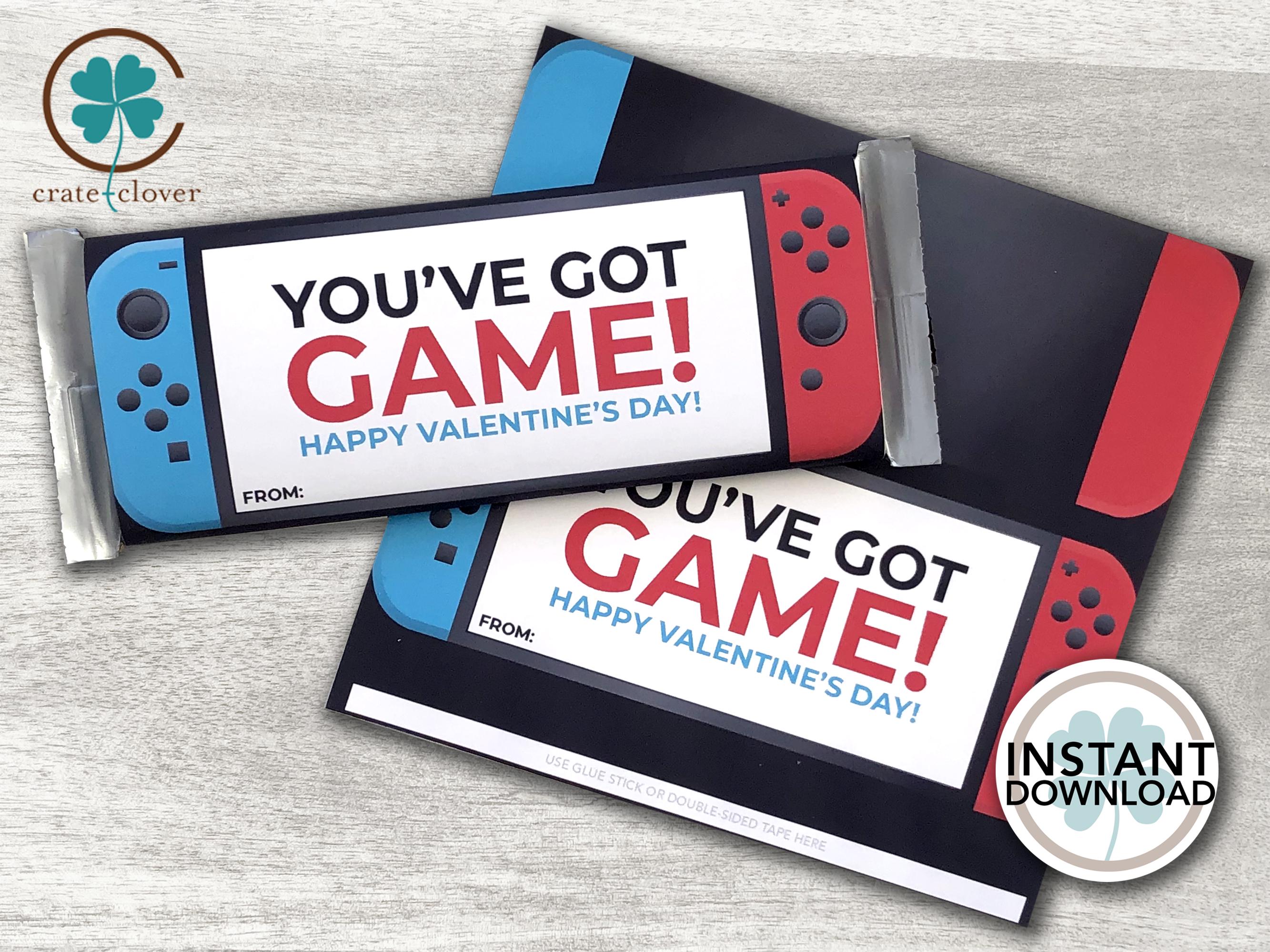 VALENTINE Gamer Chocolate Bar Wrapper | Printable | Classroom Valentine ...