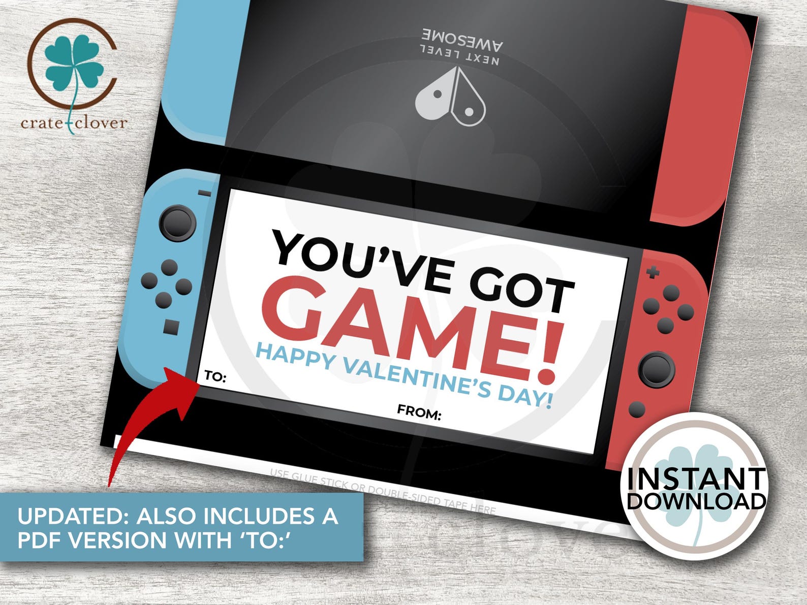 VALENTINE Gamer Chocolate Bar Wrapper | Printable | Classroom Valentine ...