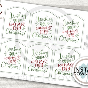 Wishing You a Warm and Cozy Christmas | INSTANT DOWNLOAD | Christmas ...