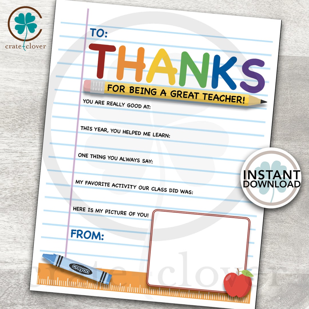 Teacher Appreciation Week | PRINTABLE | All About My Teacher | Teacher ...