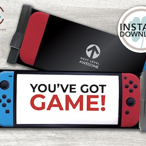 Gamer Wrapper Hershey Chocolate Bar PRINTABLE Party Favor Thank You ...