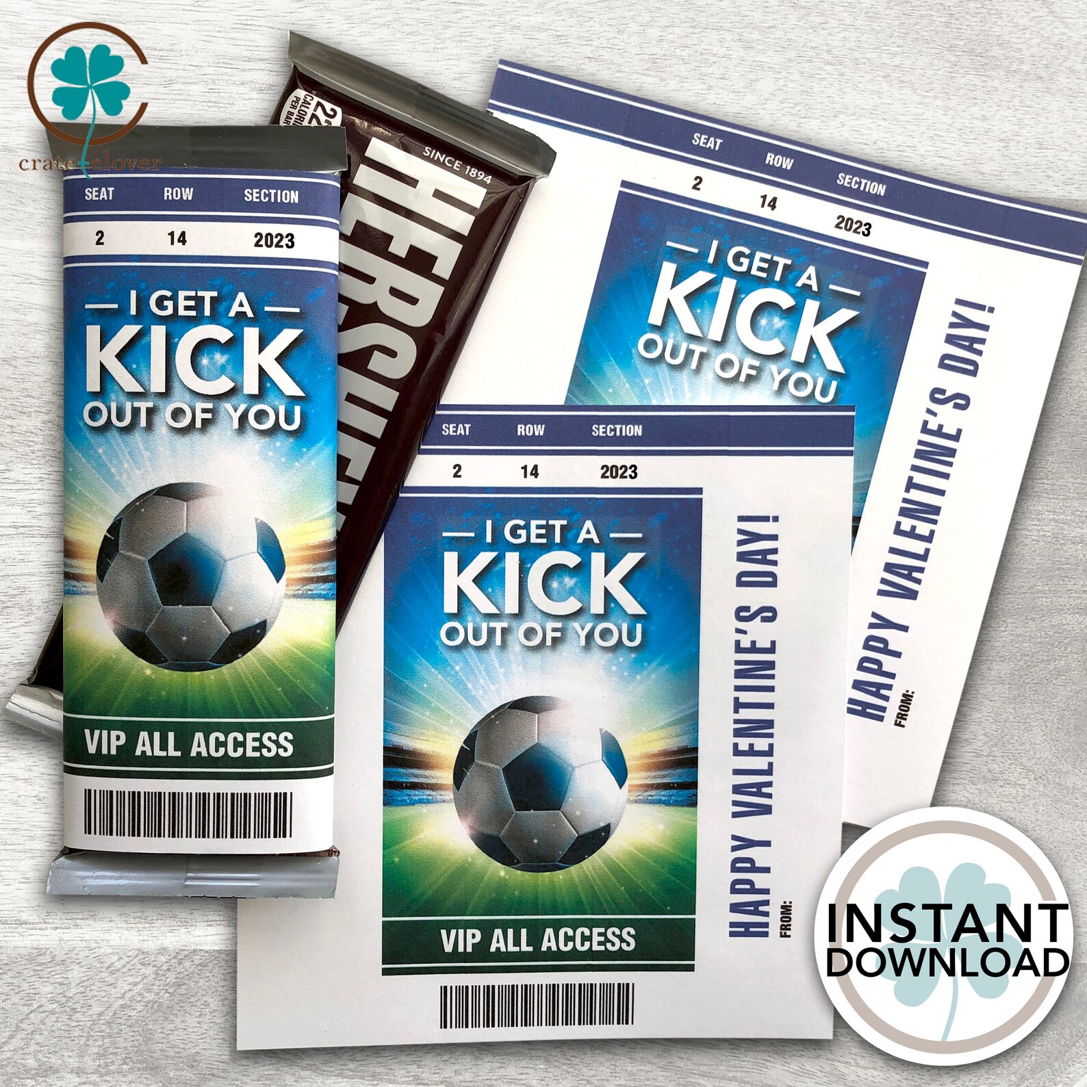 Sports Valentines Day Soccer Valentine's Day Card - Etsy