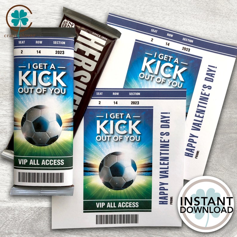 Sports Valentines Day Soccer Valentine's Day Card - Etsy