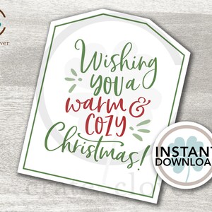 Wishing You a Warm and Cozy Christmas | INSTANT DOWNLOAD | Christmas ...