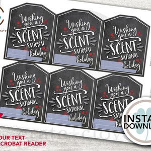 Wishing You a Scentsational Holiday | Printable | Holiday Gift Tag ...