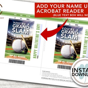 Sports Valentines Day | Baseball Softball Valentine | PRINTABLE ...