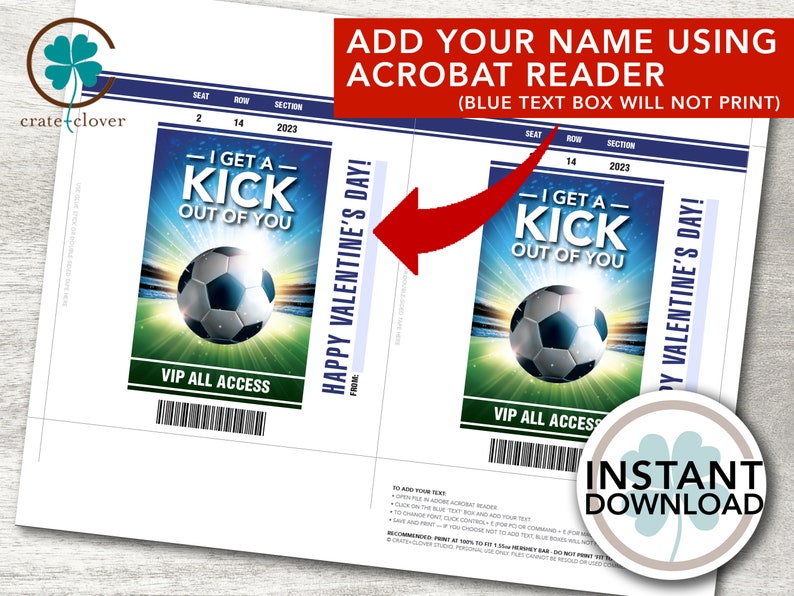 Sports Valentines Day Soccer Valentine's Day Card - Etsy