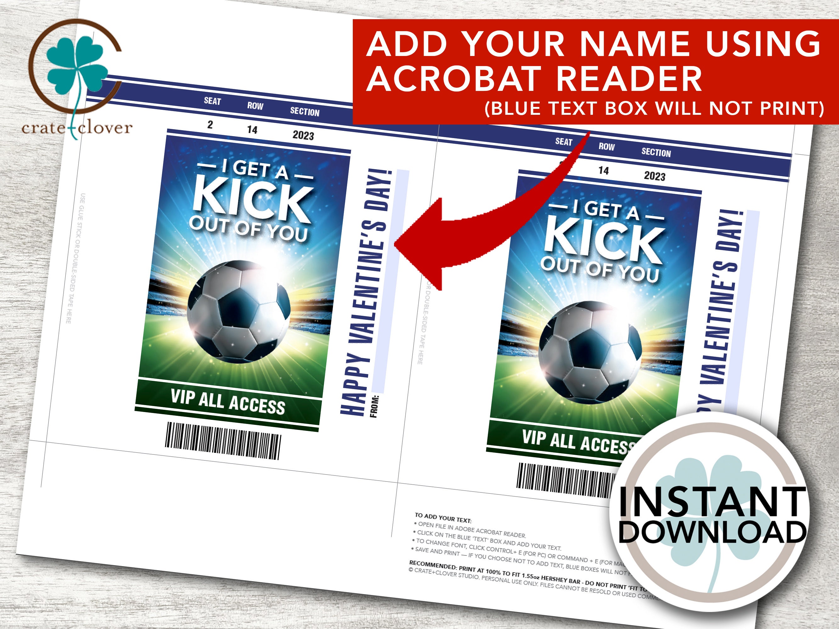 Sports Valentines Day Soccer Valentine's Day Card - Etsy