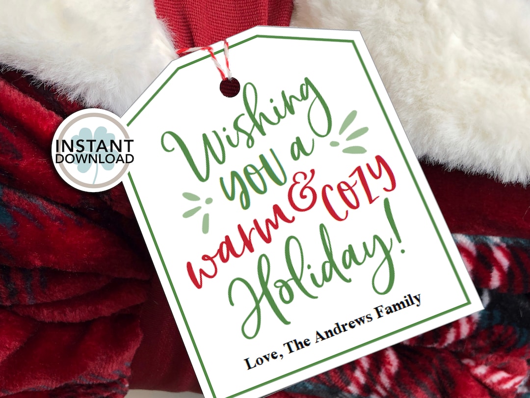 Wishing You a Warm and Cozy Holiday | INSTANT DOWNLOAD | Holiday White ...