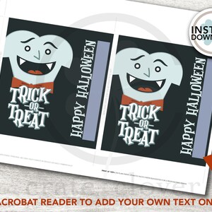 Halloween Party Favor | Dracula Candy Bar Wrapper | PRINTABLE | Trick ...