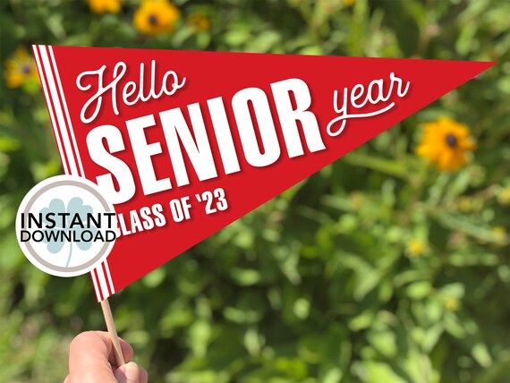 Hello Senior Year Flag Back to School First Day of School - Etsy