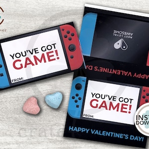 Gamer Valentine Wrapper | Conversation Heart Box | PRINTABLE ...