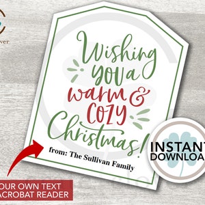 Wishing You a Warm and Cozy Christmas | INSTANT DOWNLOAD | Christmas ...