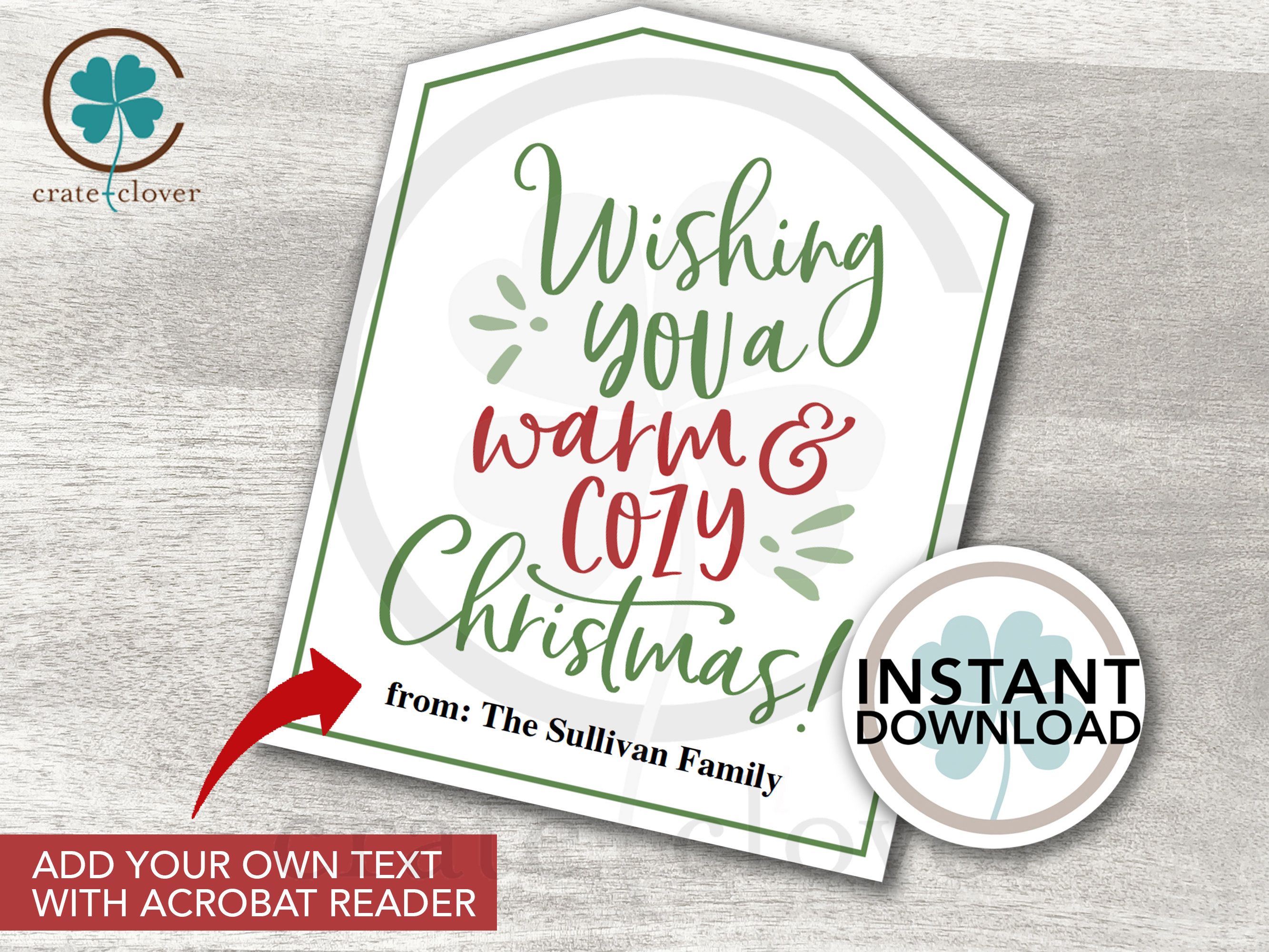 Wishing You a Warm and Cozy Christmas INSTANT DOWNLOAD - Etsy