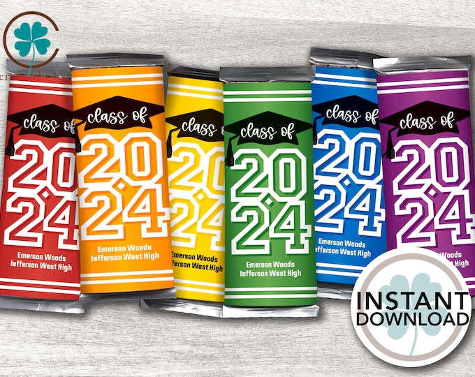 Printable Graduation Candy Bar Wrapper INSTANT DOWNLOAD EDITABLE Text ...