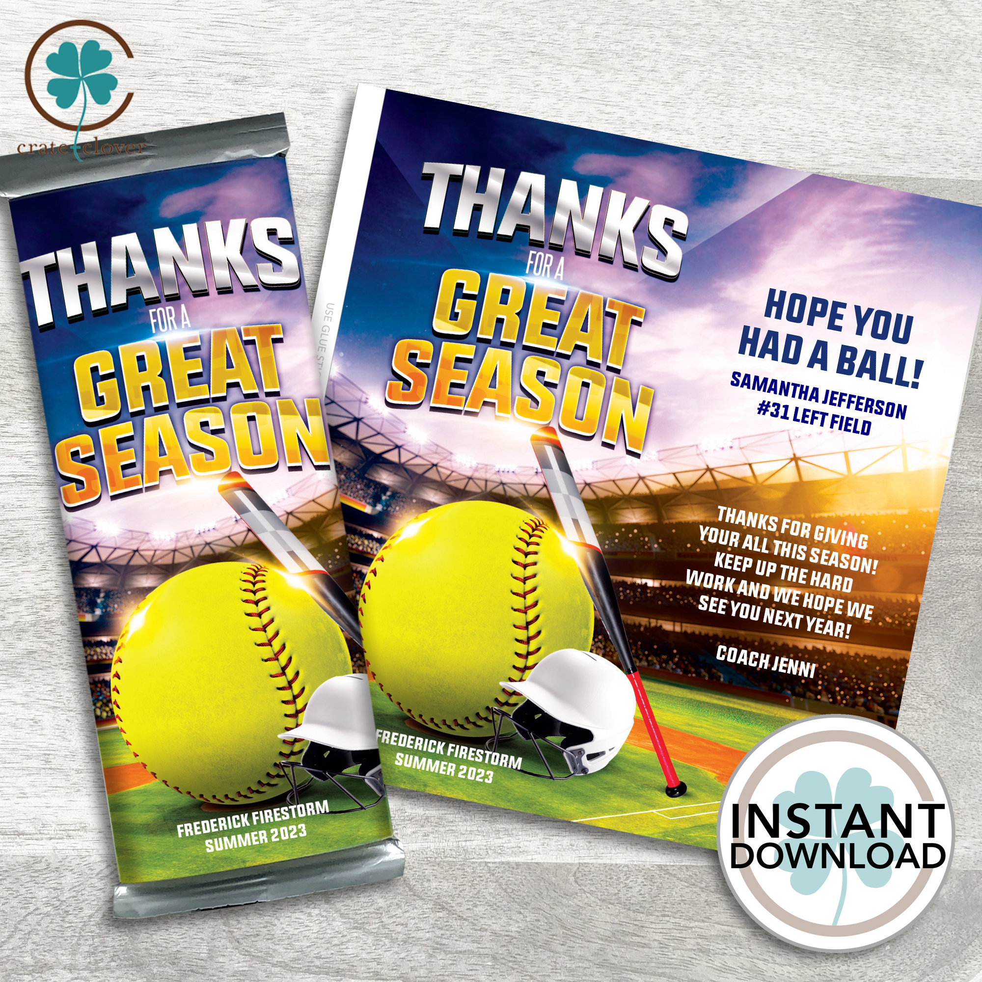 Candy Bar Poster For Softball