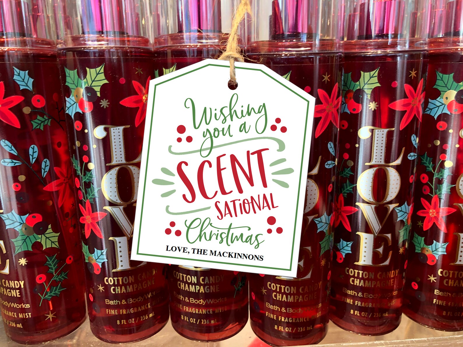 Scent-sational Christmas Gift Tag | Printable Holiday Tag (instant ...