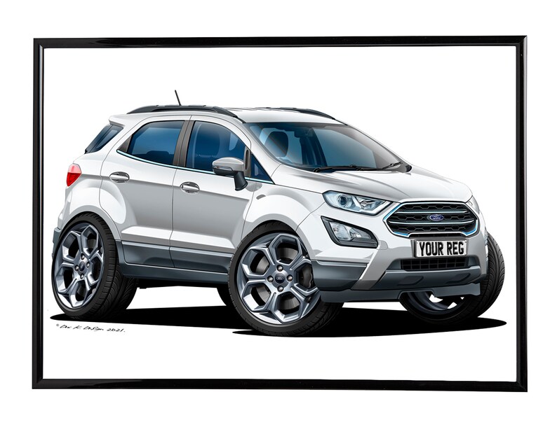 Wicked Artz Cartoon Caricature Car Art Picture of a Ford Ecosport St ...
