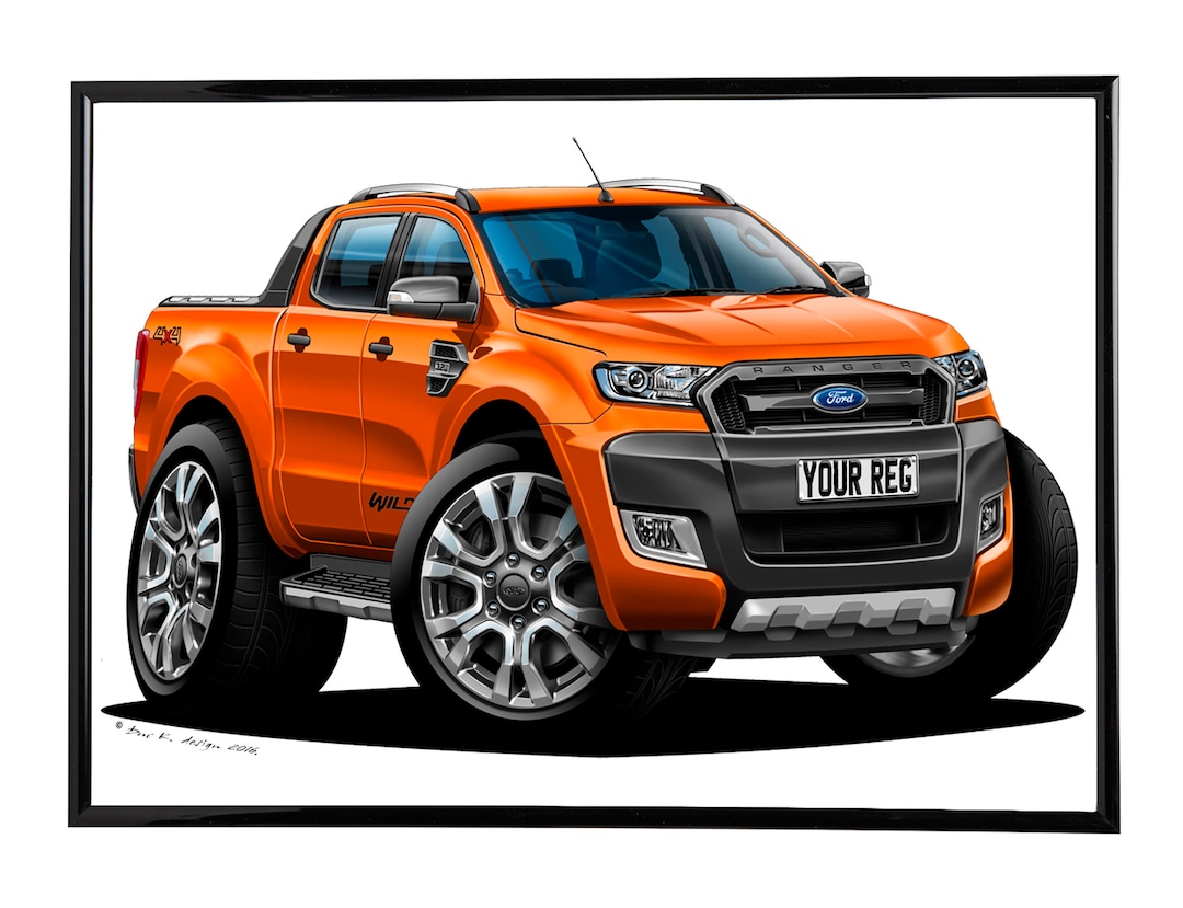 Wicked Artz Cartoon Caricature Car Art Picture Ford Ranger Wildtrack ...