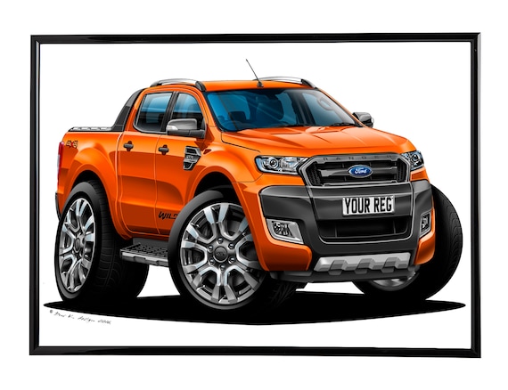 Wicked Artz Cartoon Caricature Car Art Picture Ford Ranger - Etsy