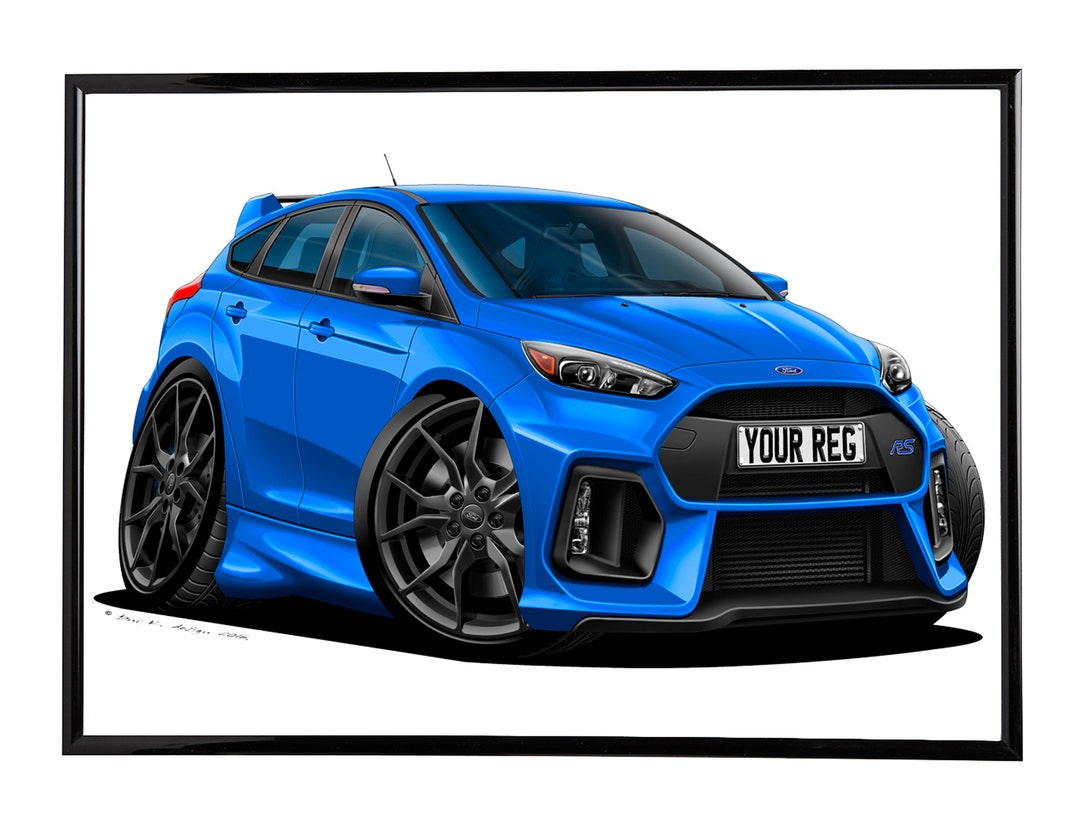 Wicked Artz Cartoon Caricature Car Art Picture of a Ford Focus MK3 RS ...