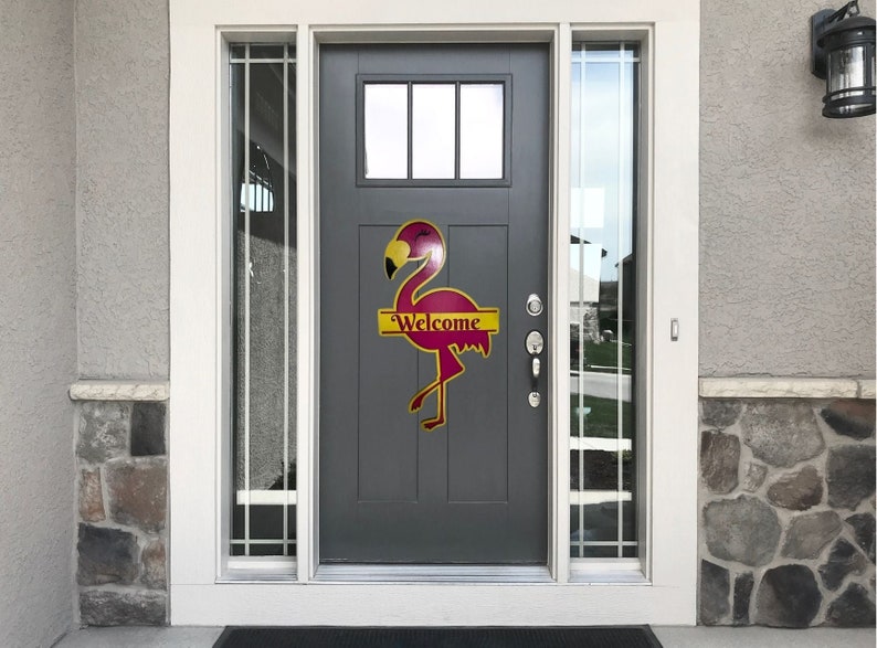 Flamingo Welcome Sign / Beach Decor / Flamingo Decor / Nautical Decor ...
