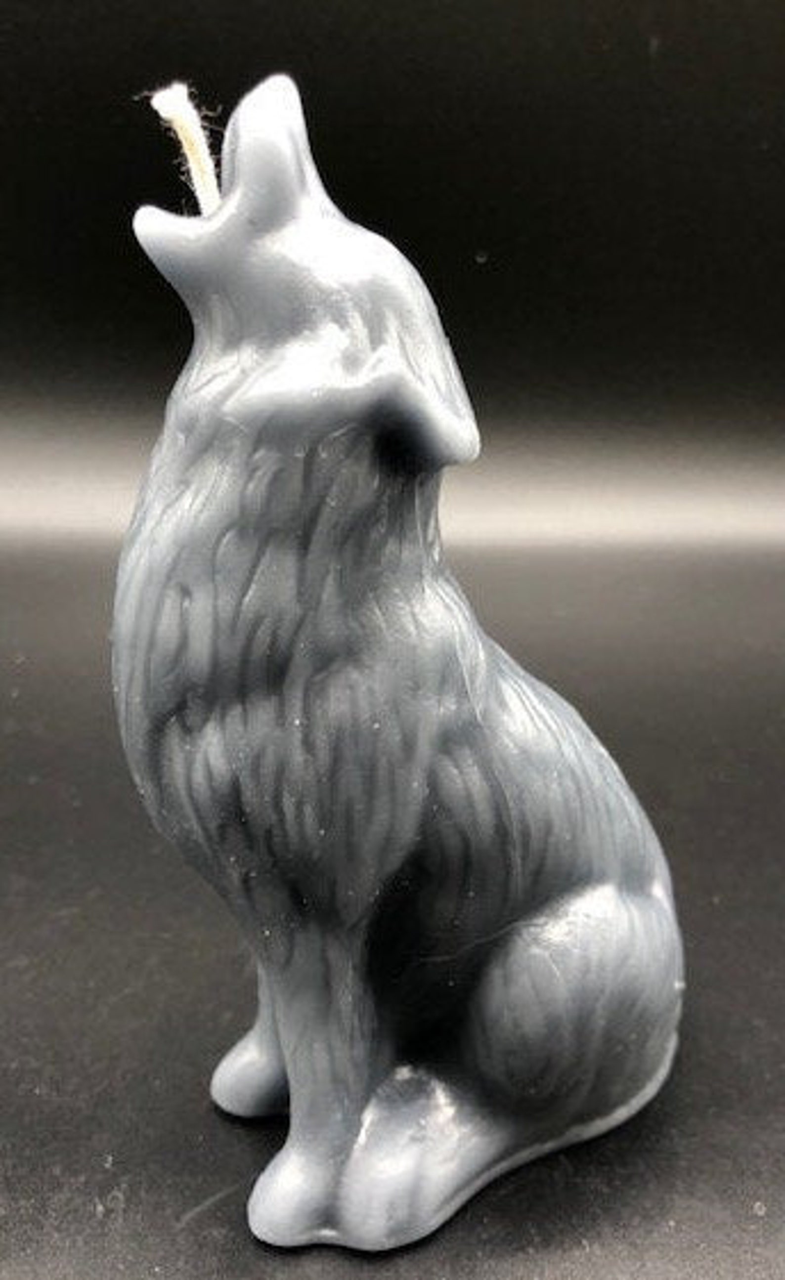 Wolf Beeswax Candle / Howling Wolf Candle / Spirit Guide Gifts | Etsy