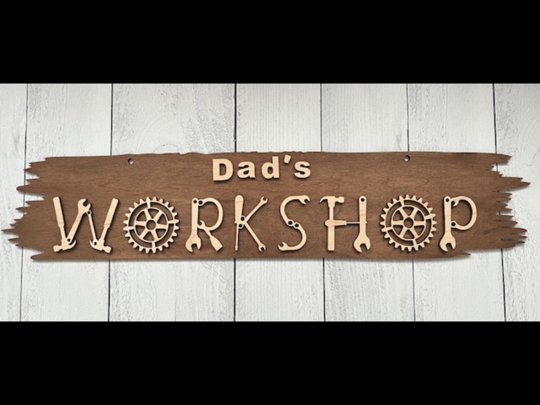 Personalized Workshop Sign | Custom Signage | Personalized Gifts ...