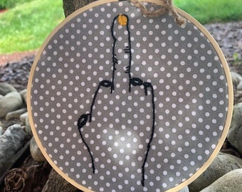 Skeleton Middle Finger Embroidery Design Skull Middle Finger Embroidery ...