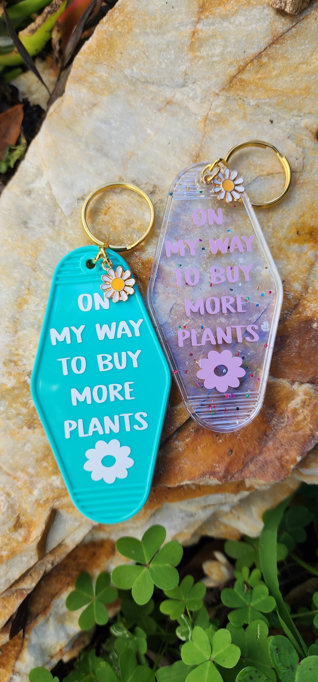 On My Way to Buy More Plants Keychain//retro Motel Keychain//plant ...