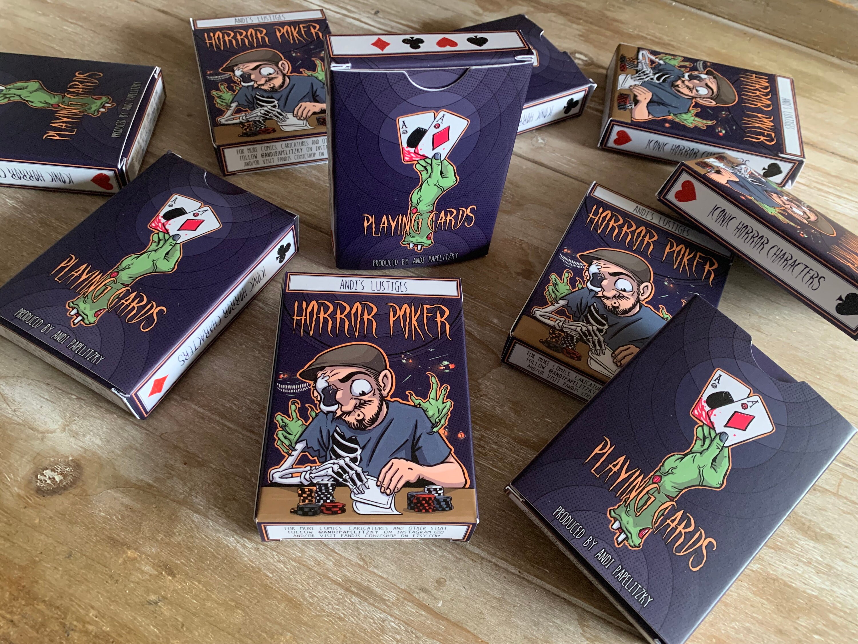 Horror Poker Card Deck - Etsy