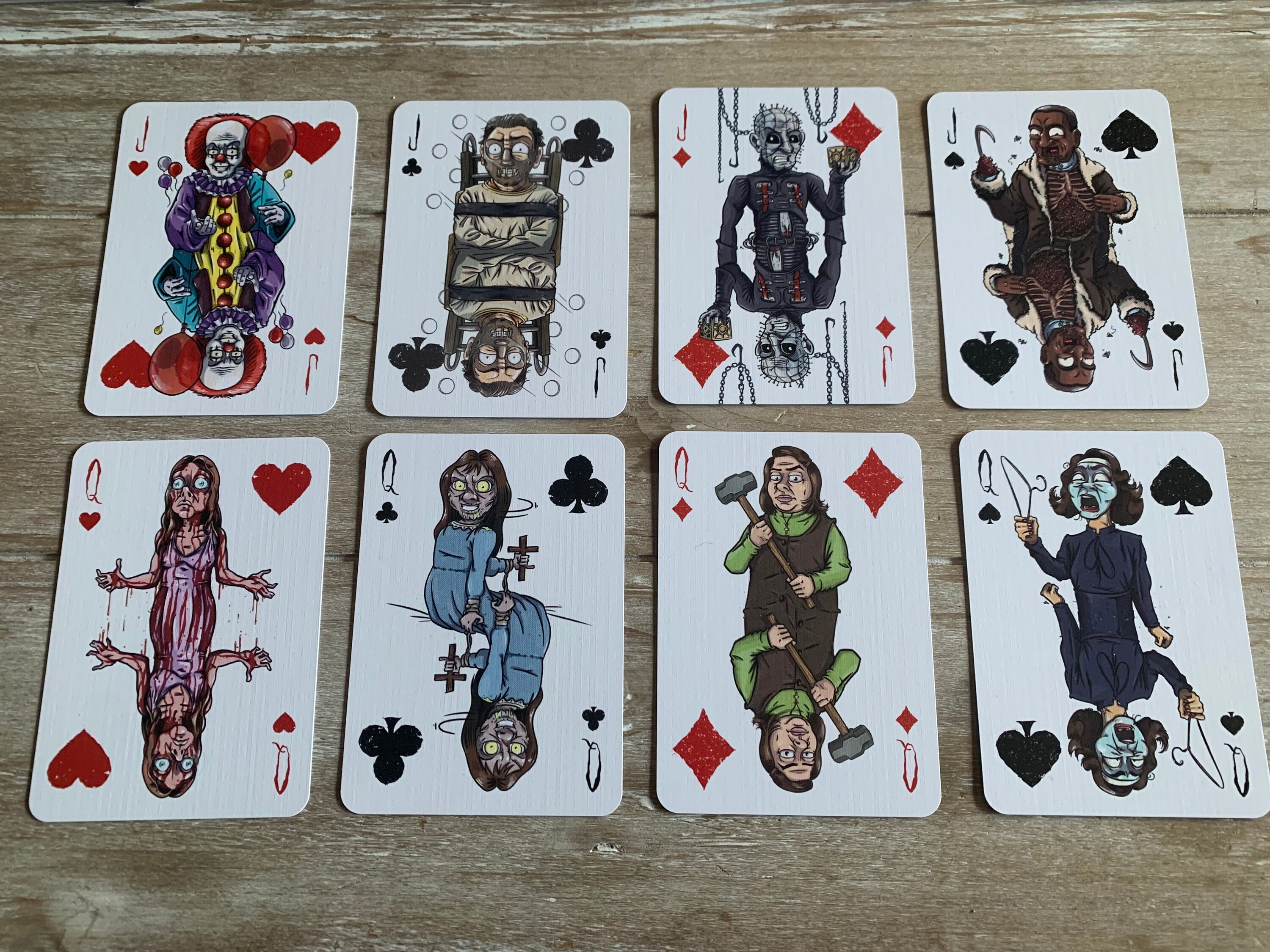 Horror Poker Card Deck - Etsy