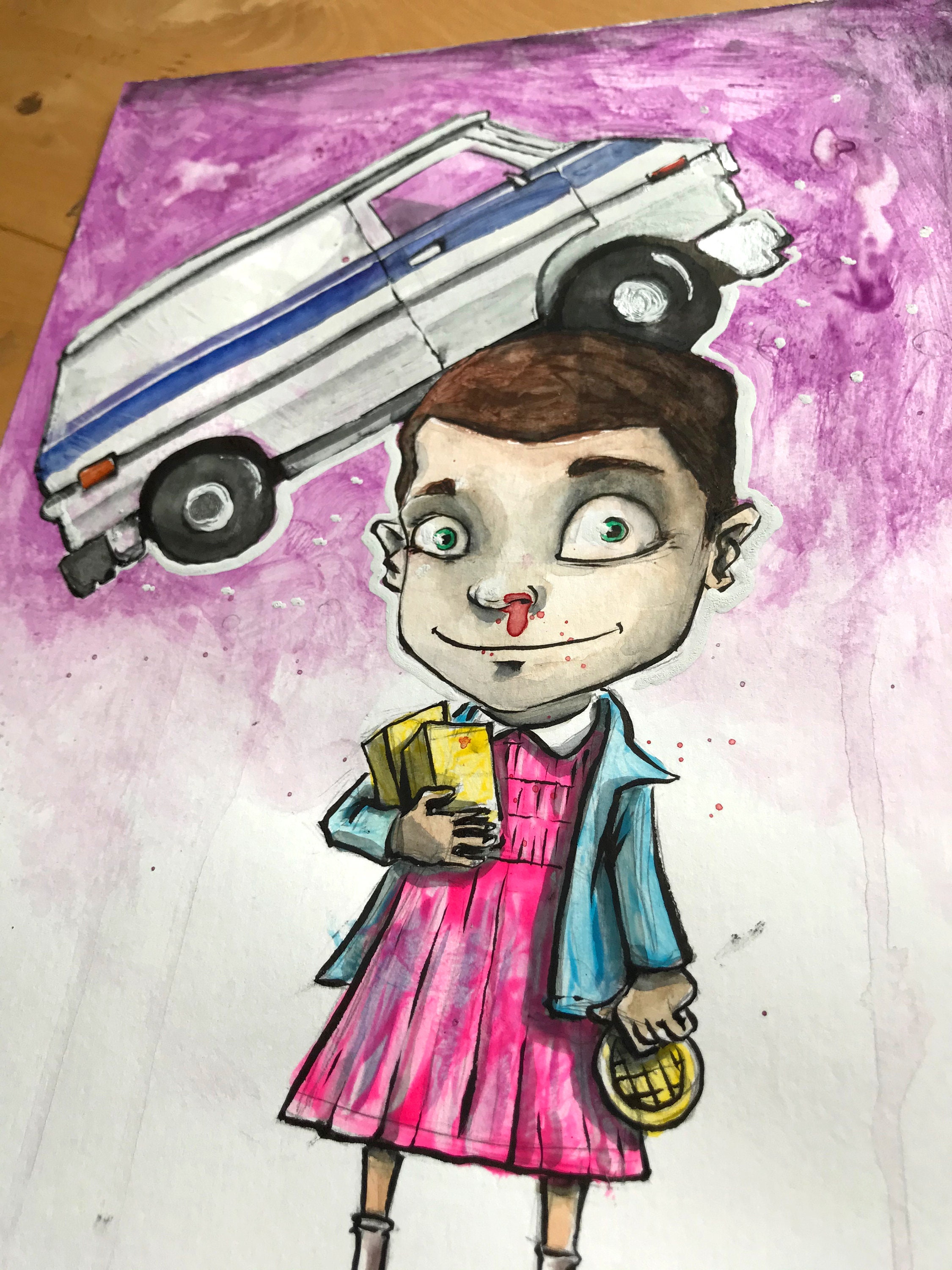 Stranger Things - Eleven Aka. Elfie - Original Drawing - Etsy