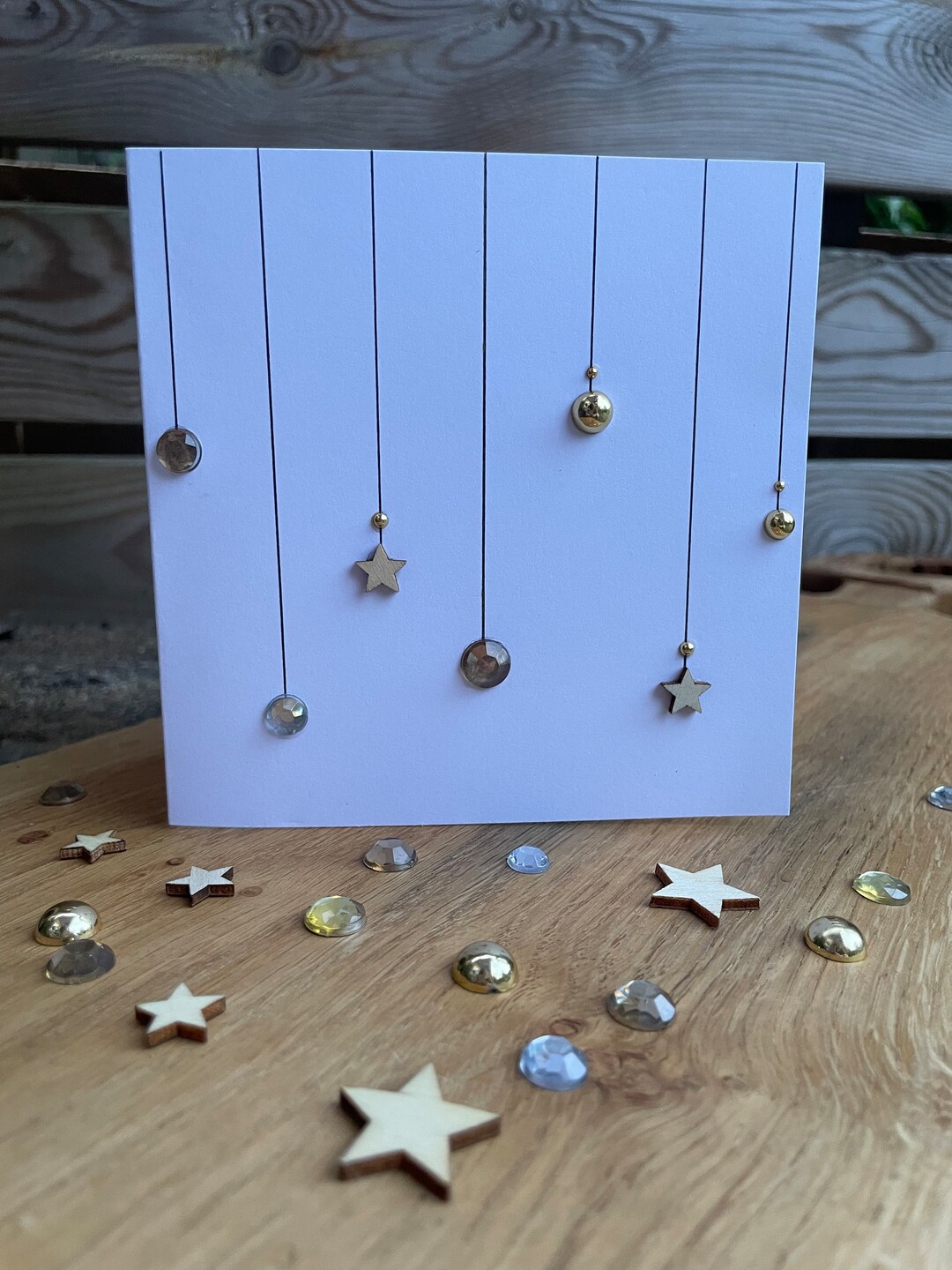 Handmade Christmas Cards Baubles Pack of 5 - Etsy