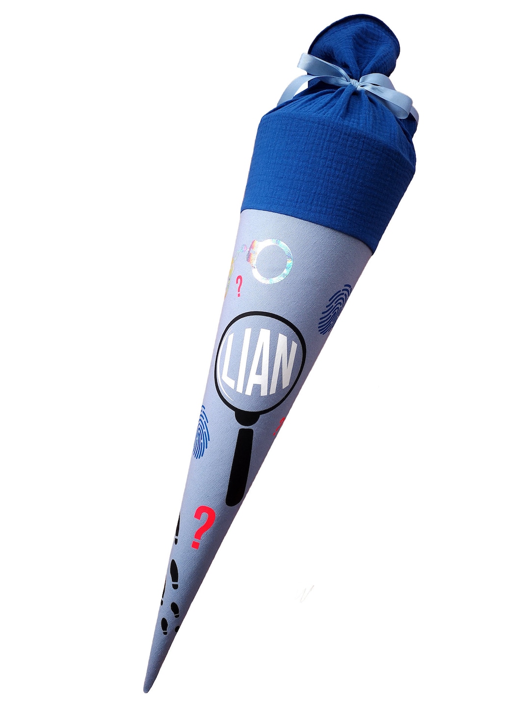 Question Mark Detective School Cone With Name 70 Cm - Etsy