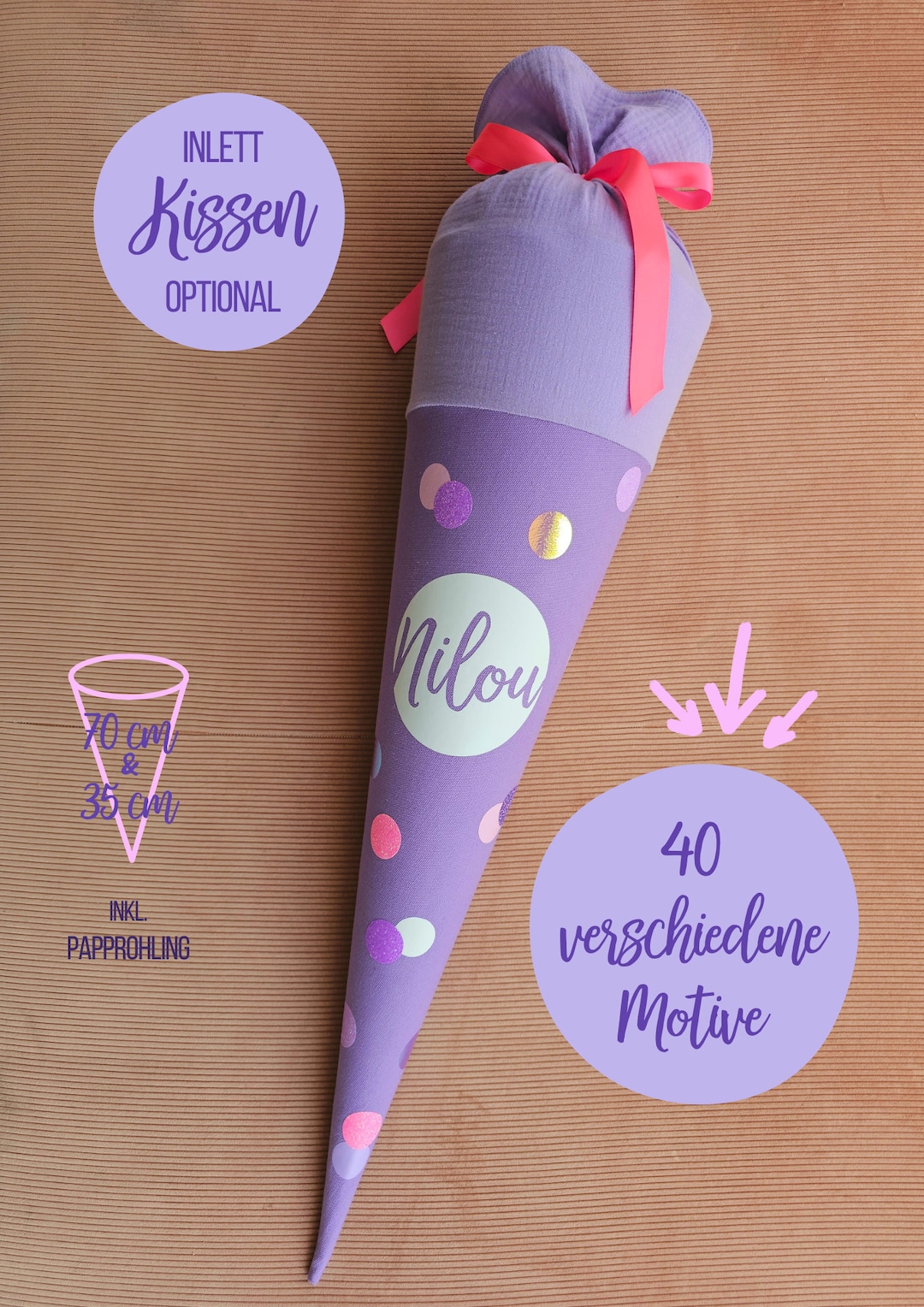 Lilac School Cone Confetti With Neon - Etsy