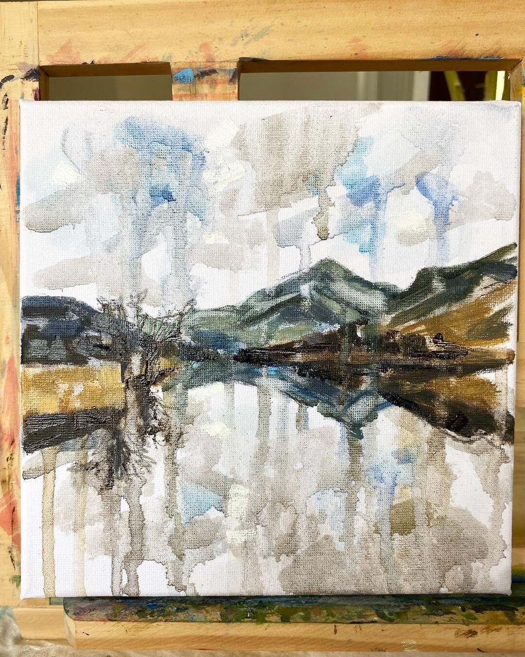 Snowdonia- Mount Snowdon,wales Original Painting in Oil on Stretched ...