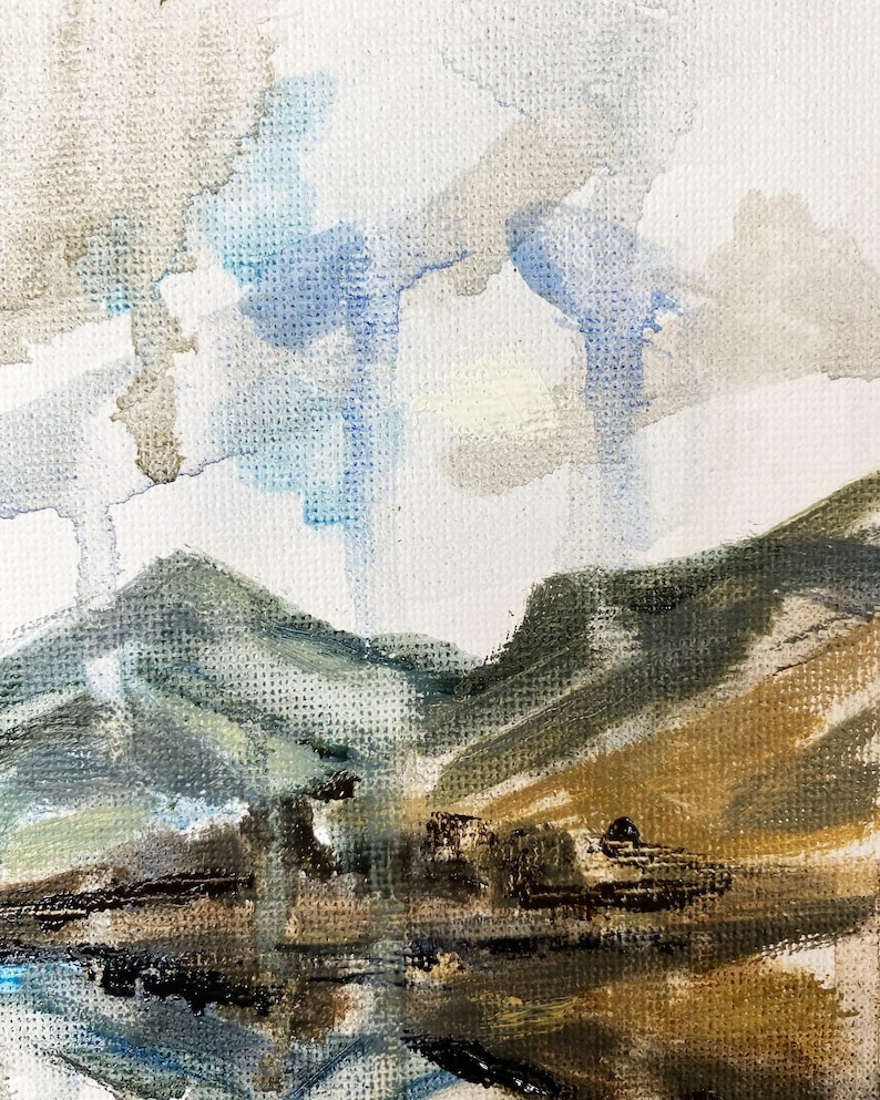 Snowdonia- Mount Snowdon,wales Original Painting in Oil on Stretched ...