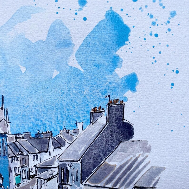 Scotch Street Downpatrick NI Ink and Watercolour on A3 - Etsy