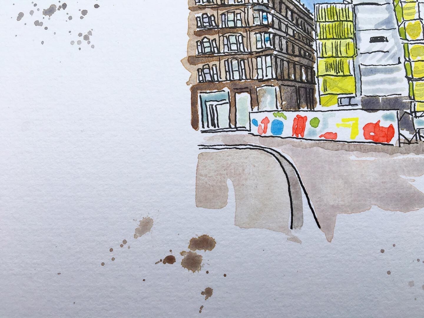 Primark Building, Under Construction. Belfast, NI Original Watercolour ...