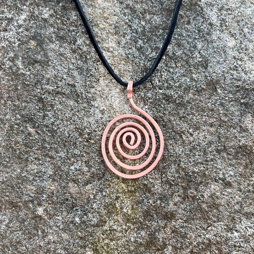 Copper Spiral Necklace - Etsy