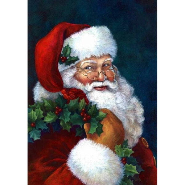 Diamond Painting Full Drill Santa - Etsy