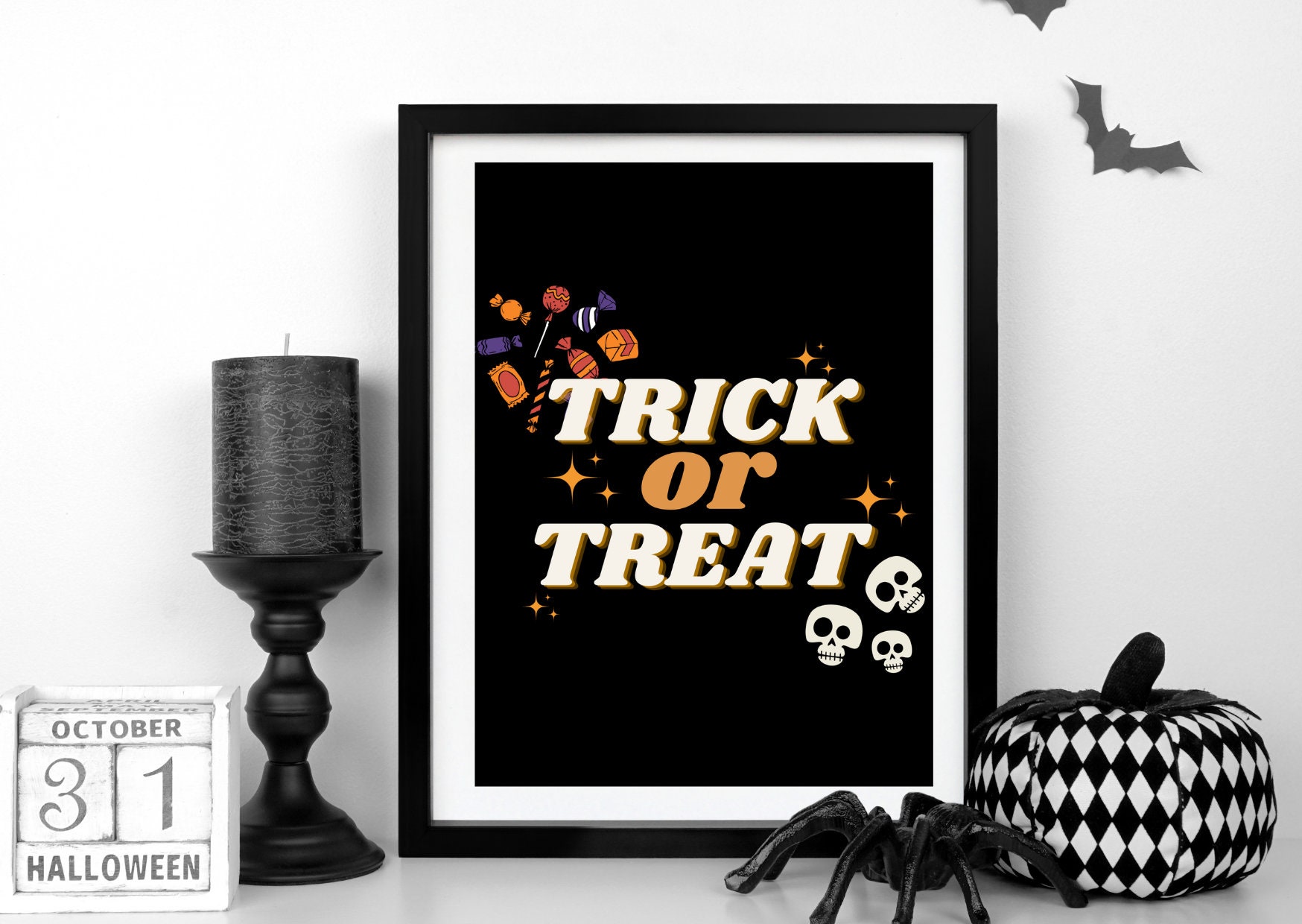 Printable Trick or Treat Halloween Template, Trick or Treating Print ...