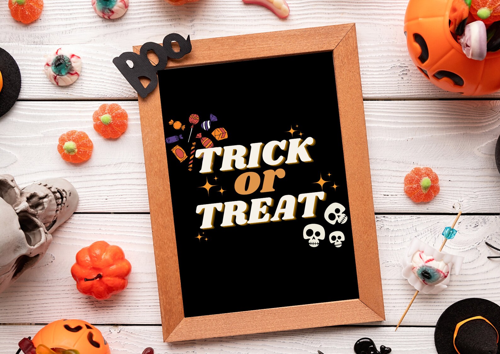 Printable Trick or Treat Halloween Template, Trick or Treating Print ...