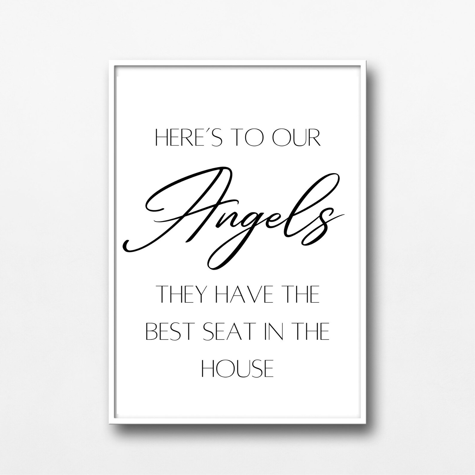 Minimalist Here's to Our Angels Sign, Memorial Sign, Wedding Memorial ...